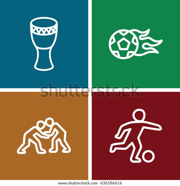Kick Icons Set Set 4 Kick Stock Vector (Royalty Free) 636586616 ...
