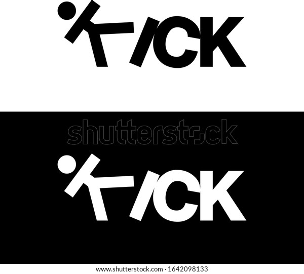 Kick Logo Meaningful Letter Logo: vector de stock (libre de regalías ...