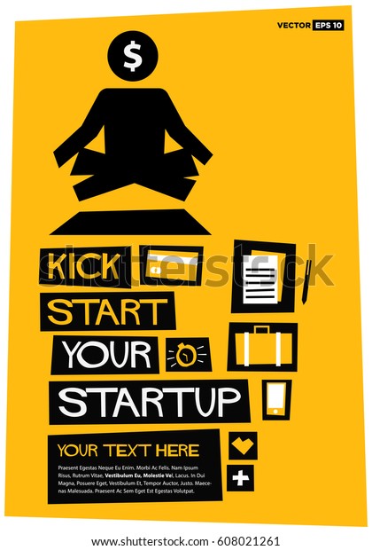 Kick Start Your Startup Stock Vector (Royalty Free) 608021261 ...