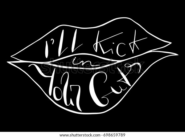 Ill Kick Your Guts Provocation Rudeness Stock Vector (Royalty Free ...