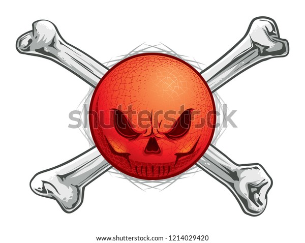 Kickball Dodgeball Skull Face Crossbones Stock Vector (Royalty Free ...