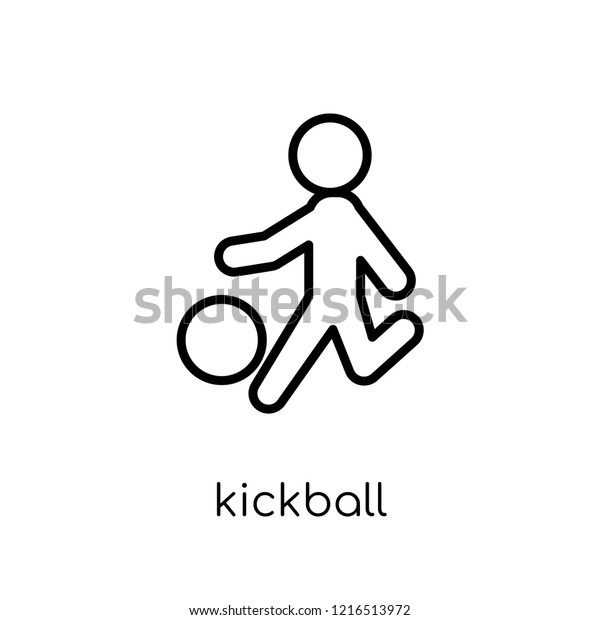 Kickball Icon Trendy Modern Flat Linear Stock Vector (Royalty Free ...