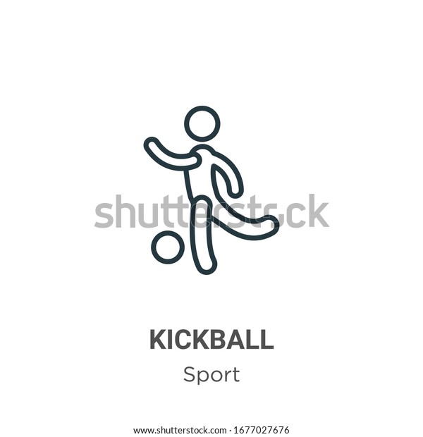 Kickball Outline Vector Icon Thin Line Stock Vector (Royalty Free ...