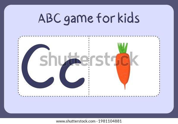 Kid Alphabet Mini Games Cartoon Style Stock Vector (Royalty Free ...