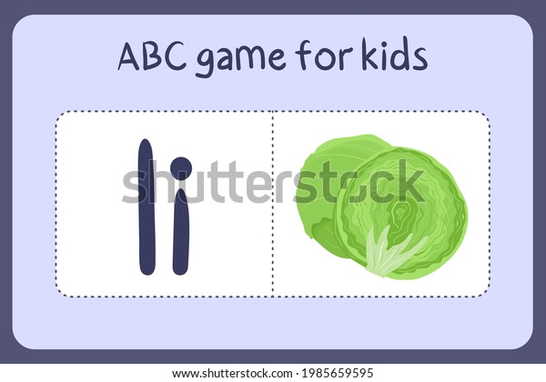 Kid Alphabet Mini Games Cartoon Style Stock Vector (Royalty Free ...