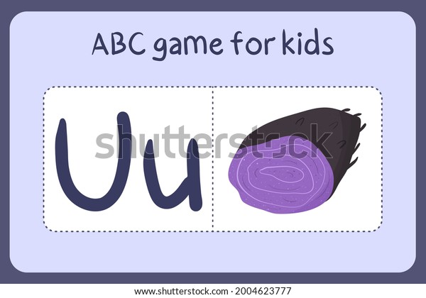 Kid Alphabet Mini Games Cartoon Style Stock Vector (Royalty Free ...
