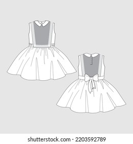 Kid Clothes Cad Technical Drawing Vector Stock Vector (Royalty Free ...