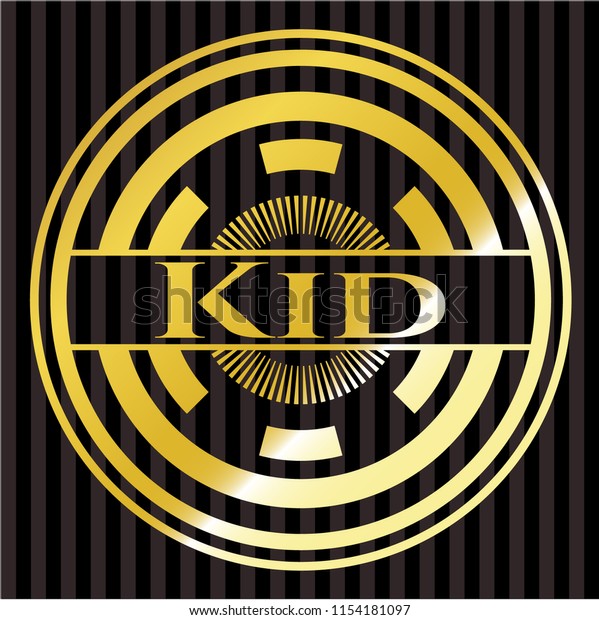 Kid Gold Emblem Badge Stock Vector (Royalty Free) 1154181097 | Shutterstock