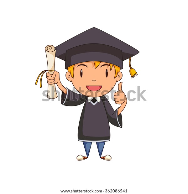 Kid Graduate Vector Illustration Stock Vector (Royalty Free) 362086541 ...