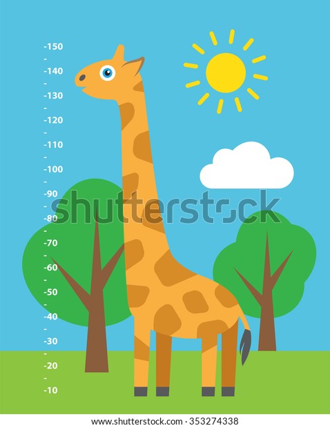 Kid Height Cute Cartoon Illustration Stock Vector (Royalty Free ...