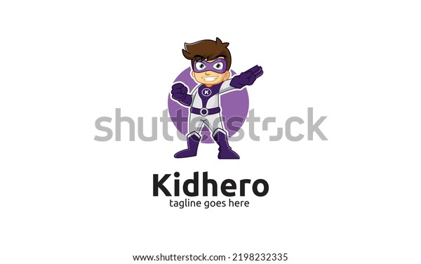 Kid Hero Mascot Logo Your Project: เวกเตอร์สต็อก (ปลอดค่าลิขสิทธิ์ ...