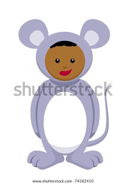 Kid Mouse Costume Stock Vector (Royalty Free) 74582410 | Shutterstock