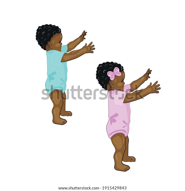 Kid Standing Baby Development Stages Growing Stock Vector (Royalty Free ...