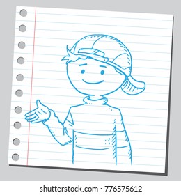 85 Backwards baseball cap Stock Illustrations, Images & Vectors ...