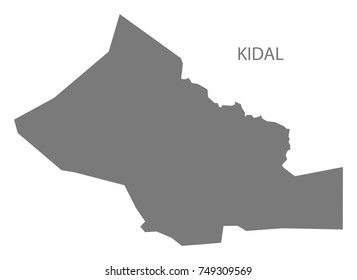 Kidal Region Map Mali Grey Illustration Stock Vector (Royalty Free ...
