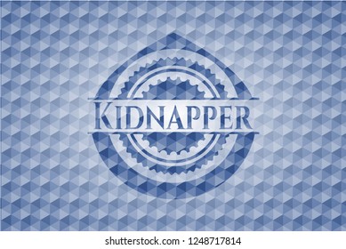 Kidnapper Blue Badge Geometric Background Stock Vector (Royalty Free ...