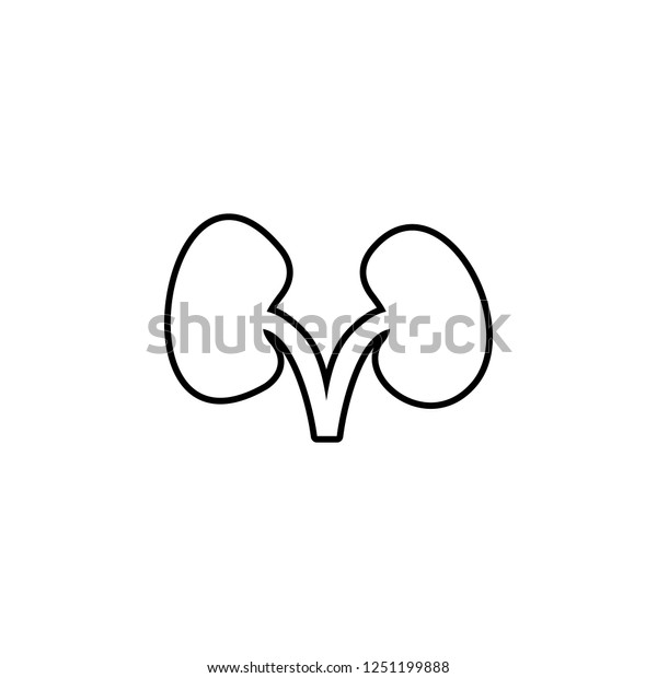 Kidneys Icon Simple Outline Vector Medecine Stock Vector (Royalty Free ...