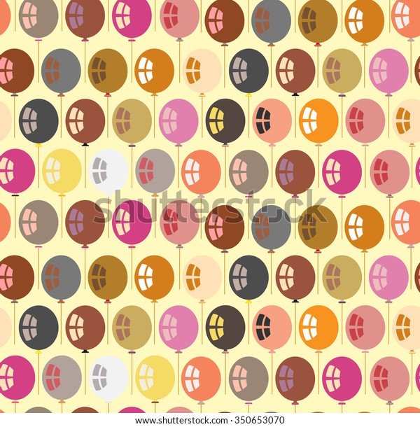 Kids Background Funky Balloons Vector Illustration Stock Vector ...