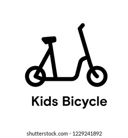 Kids Bicycle Icon Stock Vector (Royalty Free) 1229241892