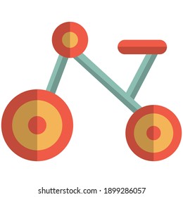 Kids Bike Icon Flat Vector Illustration Stock Vector (Royalty Free ...