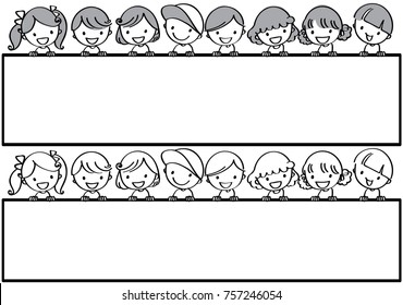 Kids Blank Border Stock Vector (Royalty Free) 757246054