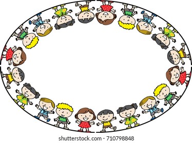 Multi Racial Children Vector Illustration Stock Vector (Royalty Free ...