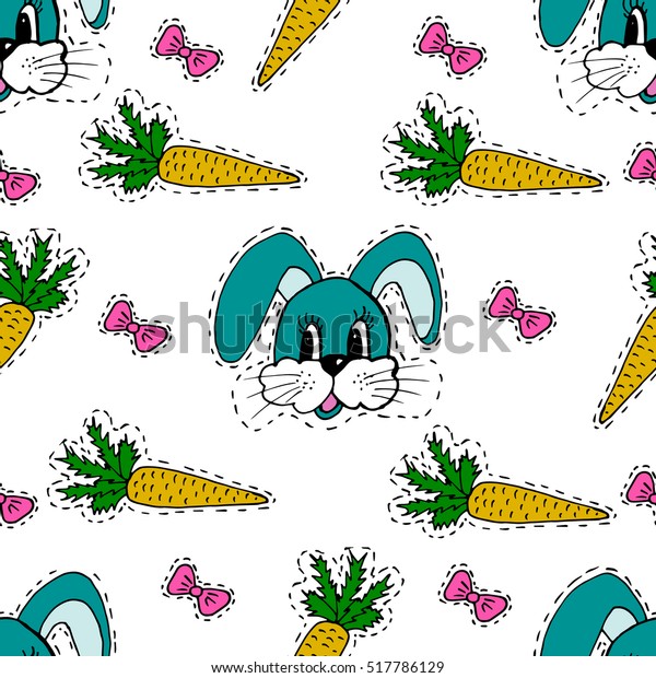 Kids Cartoon Seamless Pattern Lovely Pictures Stock Vector (Royalty ...