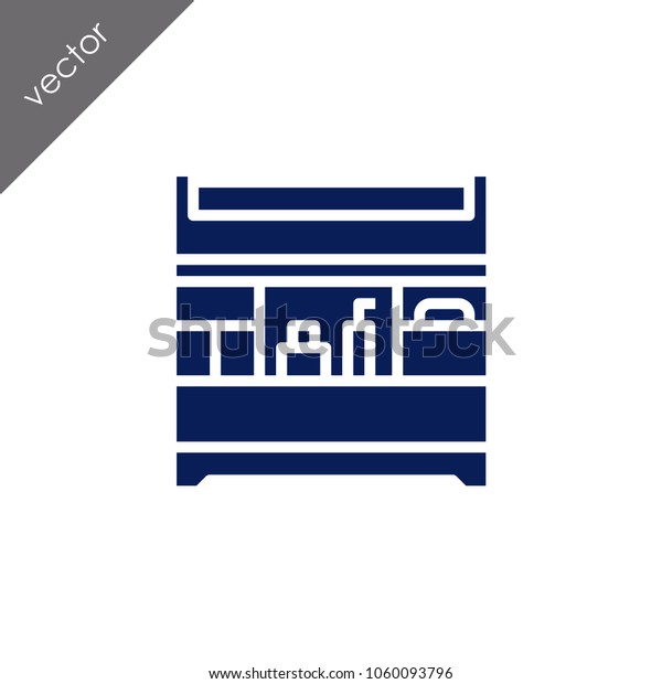 Kids Changing Table Icon Stock Vector (Royalty Free) 1060093796 ...