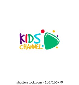 Kids Channel Logo Design Stock Vector (Royalty Free) 1367166806 ...