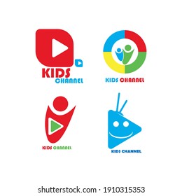 Kids Channel Logo Vector Template Design Stock Vector (Royalty Free ...