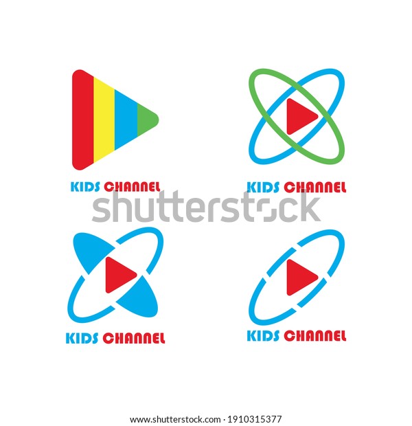 Kids Channel 로고 벡터 템플릿 디자인 스톡 벡터(로열티 프리) 1910315377 | Shutterstock
