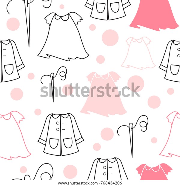 Kids Clothes Seamless Pattern Stock Vector (Royalty Free) 768434206 ...