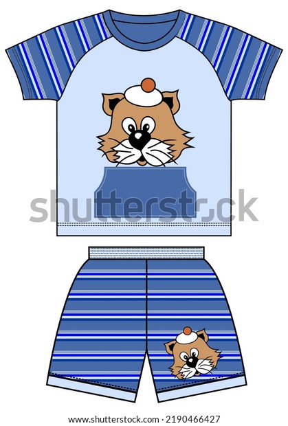 Kids Clothing Set Vector Design Illustration Stock Vector (Royalty Free ...