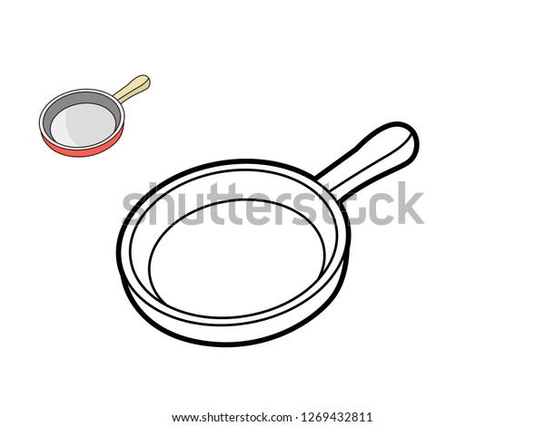 Kids Coloring Book Vector Cartoon Pan Stock Vector (Royalty Free ...