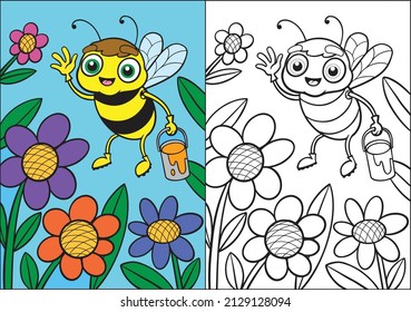 Kids Coloring Page Color Reference Vector Stock Vector (Royalty Free ...