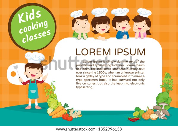Kids Cooking Class Certificate Design Templatecute Stock Vector ...
