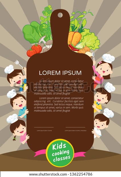 Kids Cooking Class Certificate Design Templatecute Stock Vector ...