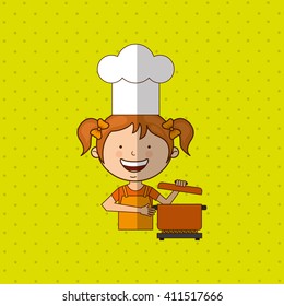 Kids Cooking Design Stock Vector (Royalty Free) 411517666 | Shutterstock