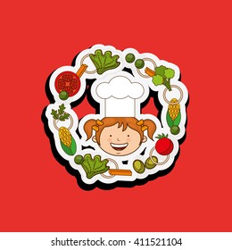 Kids Cooking Design Stock Vector (Royalty Free) 411521104 | Shutterstock
