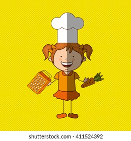 Kids Cooking Design Stock Vector (Royalty Free) 411522307