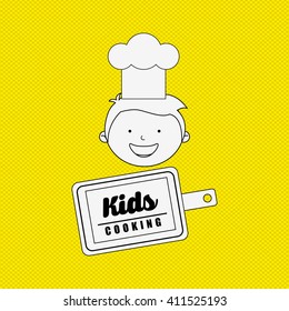 Kids Cooking Design Stock Vector (Royalty Free) 411525163