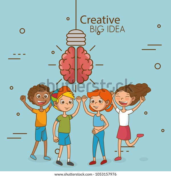 Kids Creative Big Idea Stock Vector (Royalty Free) 1053157976 ...