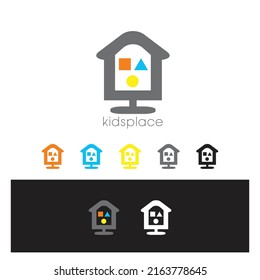 Kids Educational Fun Logo House Basic Stock Vector (Royalty Free ...