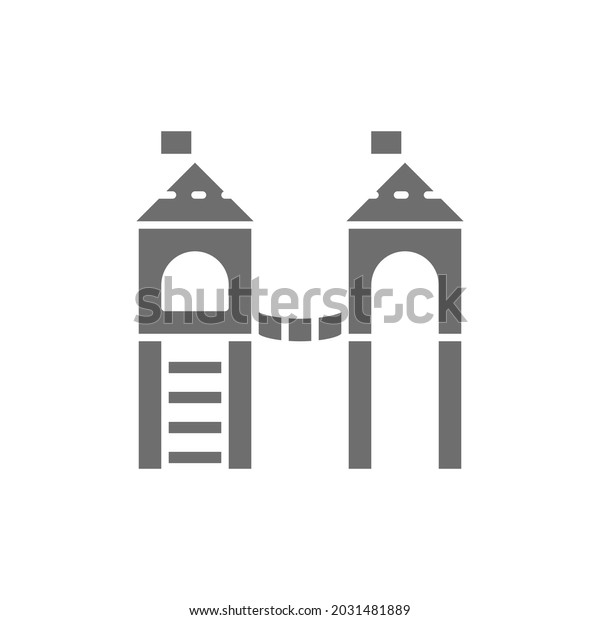 Kids Entertainment Complex Tower Castle Ladder Stock Vector (Royalty ...