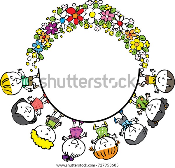 Kids Flower Icon Background Stock Vector (Royalty Free) 727953685 ...