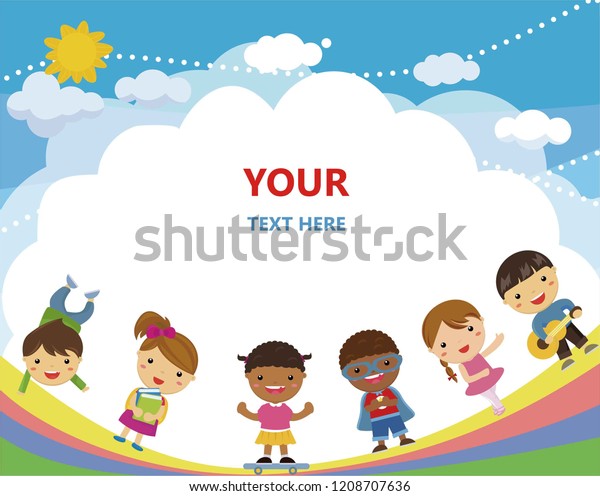 Kids Frame Stock Vector (Royalty Free) 1208707636 | Shutterstock
