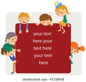 Kids Frame Notice Stock Vector (Royalty Free) 91728938 | Shutterstock
