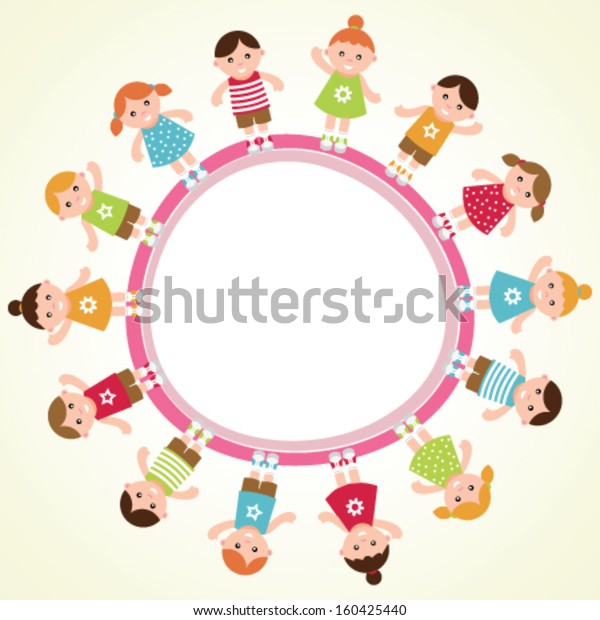 Kids Frame Vector Illustration Stock Vector (Royalty Free) 160425440
