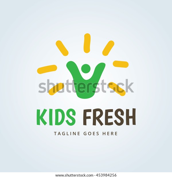 Kids Fresh Logo Template Stock Vector (Royalty Free) 453984256 ...
