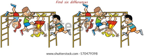 Kids Game Find Six Differences Vector 库存矢量图（免版税）570479398 | Shutterstock